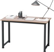 HOMCOM Moderní pracovní stůl se ocelovým rámem a nastavitelnými nohami pro domácí kancelář 120x60x76 cm Černý | Aosom