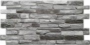 Obkladový 3D PVC panel 98 x 50 cm - Gray Stone kámen šedý