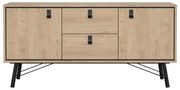 Komoda v dekoru dubu v přírodní barvě 150x72x40 cm Ry – Tvilum