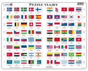 Larsen Vzdělávací puzzle Vlajky 80 dílků