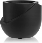 Květináč Cut My Top Black Matt Poli 13 cm Květináč