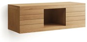 Nízká závěsná skříňka pod umyvadlo z teakového dřeva v přírodní barvě 120x40 cm Yenit – Kave Home