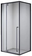 BPS-koupelny Obdélníkový sprchový kout HYD-OK12AS 100x80 černá/transparent - bez vaničky