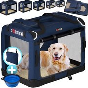 Skládací cestovní box pro psy XL, modrý 109439