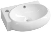 Sapho Small - Umývátko Ribera 43x29 cm, s přepadem, otvor pro baterii vlevo, bílá AR498