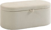 HOMCOM čalouněná lavice s úložným prostorem, manšestr – 105 × 51 × 49 cm, nosnost 200 kg, béžová | Aosom