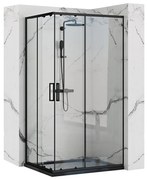 Rea - PUNTO BLACK MAT sprchový kout 80 x 100 cm, čiré sklo/černý profil, REA-K4806