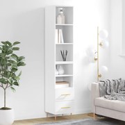 Skříň highboard bílá 34,5 x 34 x 180 cm kompozitní dřevo
