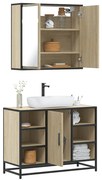 2dílný set koupelnového nábytku dub sonoma kompozitní dřevo 3300911