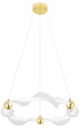 Toolight Toolight, LED závěsné osvětlení 45cm, 29W, 2500lm, 4000K, G010-CP, zlatá-bílá, OSW-06317