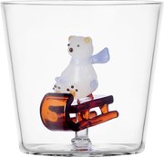 Ichendorf Milano designové sklenice na vodu Snow Games Tumbler Bear And Bobsleigh