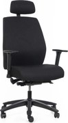 MERCURY Ergonomická kancelářská židle KASTOR - černá látka / nosnost 150 kg