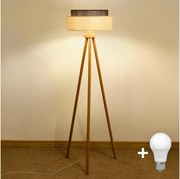 Brilagi - LED Stojací lampa BOHO STYLE 1xE27/15W/230V krémová/hnědá