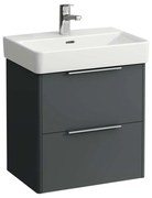 Laufen Base - Umyvadlová skříňka, 52x52x36 cm, 2 zásuvky, šedá H4021521102661