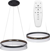 Toolight, LED závěsné svítidlo 40cm APP1191-CP, černá-zlatá, OSW-40022