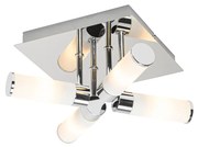 Moderní stropní lampa do koupelny chrom 4-světlo IP44 - Bath
