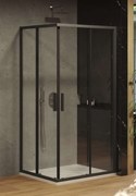 Ravak Blix - Sprchový kout Slim BLSRV2-90, 90x90 cm, černá/čiré sklo X1LM70300Z1