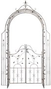 Pergola na popínavé rostliny GS22232 s brankou  - Bronzová