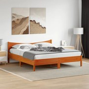 Postel bez matrace voskově hnědá 200 x 200 cm masivní borovice 3216359