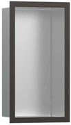 Hansgrohe XtraStoris Individual - Výklenek do stěny s designovým rámem, 30x15x10 cm, kartáčovaná nerez/kartáčovaný černý chrom 56094340