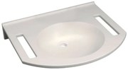 Geberit Publica - Umyvadlo bezbariérové, 60x55x12 cm, bez přepadu, bez otvoru pro baterii, alpská bílá 501.041.00.1