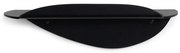 Černá kovová police 34 cm Pipa – Spinder Design
