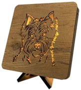 Li-Go "West Highland teriér" lampa 19x19cm provedení povrchu: dub světlý