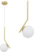 Toolight Toolight, stropní lampa skleněná koule z bílého zlata 1xE27, G106-1W, zlatá-bílá, OSW-09731