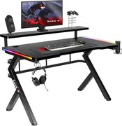 Stůl herní HUZARO Hero 5.0 RGB Black 120cm
