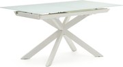 Rozkládací jídelní stůl s přídavnou deskou se skleněnou deskou 90x160 cm Atminda – Kave Home