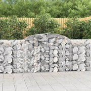 Klenuté gabionové koše 15ks 300x30x100/120cm pozinkované železo 3146533