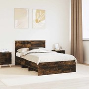 Rám postele s čelo Kouřový dub 120 x 123 cm Kompozitní dřevo 3408869