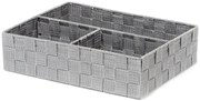 Organizér na prádlo a doplňky compactor tex - 3 dílný, 32 x 25 x 8 cm, šedý