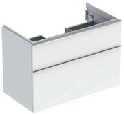 Geberit iCon - Umyvadlová skříňka 89x62x48 cm, 2 zásuvky, lesklá bílá 502.305.01.2