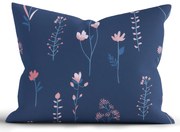 MK Lůžkoviny Bavlněný povlak na polštář Renforcé 70 x 90 cm - Vlčí máky tmavě modré