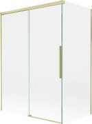 Mexen Rox, 2-křídlová posuvná vanová zástěna 120 + 70 x 150 cm, 8mm čiré sklo, zlatý matný profil, 8C9-120-070-55-00