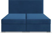 Manželská postel ZONZA Velvet 140×200 cm tmavě modrá