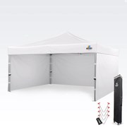 BRIMO Hliníkový Nůžkový stan 4x4 m ALU EXCLUSIVE – 3 stěny, HEX 45 mm - s 3 stěnami - Bílá P. Alu