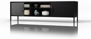 TV stolek kovový široký XL na nožkách, černá, 1700x400x500 mm: ROSARIA