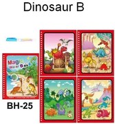 Montessori Magic Book vybarvovací knížka vodou Varianta: Dinosaur B