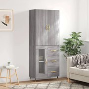 Skříň highboard šedá sonoma 69,5 x 34 x 180 cm kompozitní dřevo 3195945