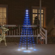 Vánoční stromek na stožár 108 modrých LED diod 180 cm