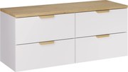 Comad Koupelnová skříňka pod deskové umyvadlo set Aster White 120 bílá/dub cremona