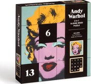 Galison posuvné dřevěné puzzle andy warhol: marilyn 2 v 1, 16 dílků