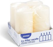 Wimex 33109 - válcová svíčka 40 × 80 mm, béžová - 4 ks