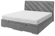 Postel boxspring šedá LEONARDO 160x200 cm