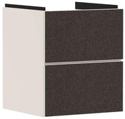 Hansgrohe Xevolos E - Umyvadlová skříňka, 58x48x48 cm, 2 zásuvky, matná béžová/textilní tmavá šedá 54173660