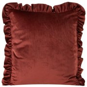 Dekorační povlak na polštář 45x45 Velvet 25 brick velvet frill Eurofirany