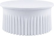 Elastický ubrus SKIRTING na kulatý stůl 180 cm Barva ubrusu: BÍLÁ / WHITE