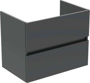 Ideal Standard Eurovit+ - Umyvadlová skříňka, 70x55x44 cm, 2 zásuvky, tmavě šedá R0261TI